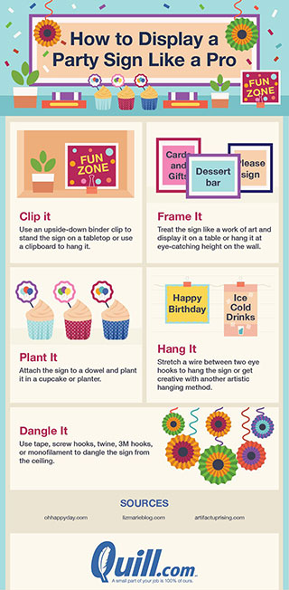 How to print signage for your next party | Quill.com