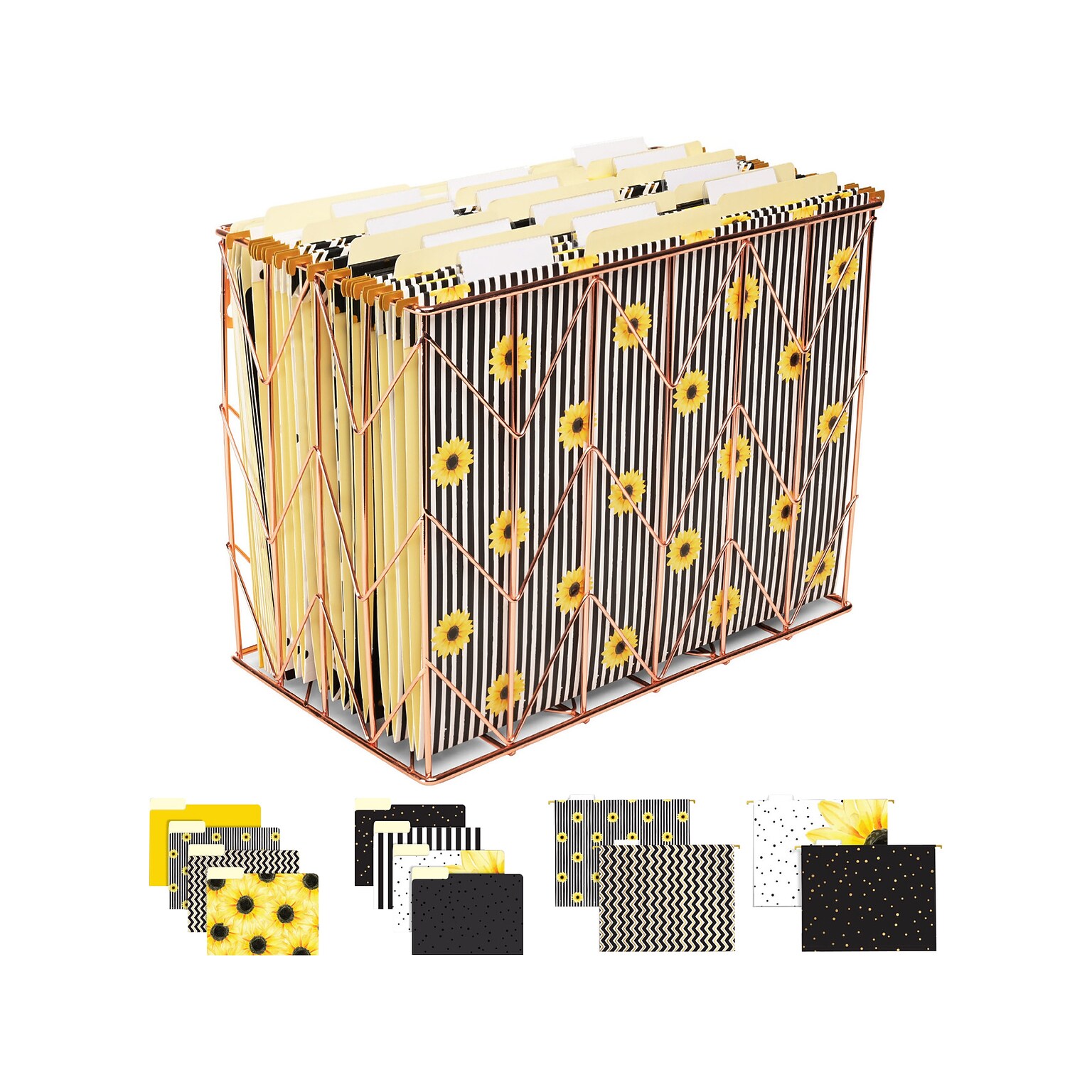 Global Printed Products Deluxe Designer Sunflower Hanging File Folder ...