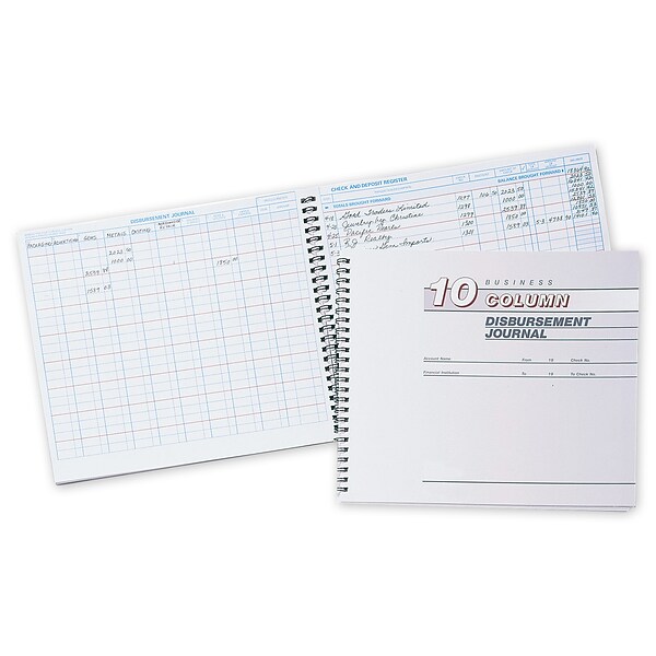 Cash Receipts Journal, 10 Column Journal, 10" x 8 1/2", 1 book | Quill.com