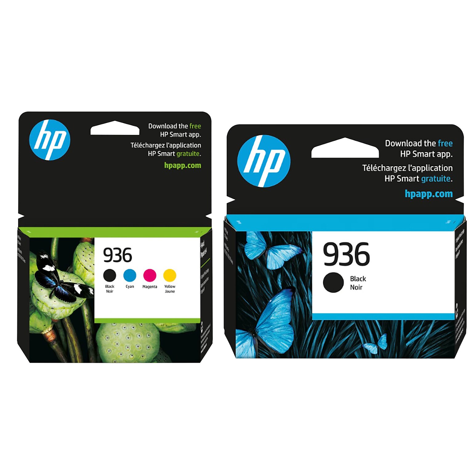 HP 936 Black/Cyan/Magenta/Yellow Standard Yield Ink Cartridges 5 Pack ...