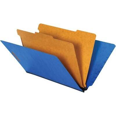 Quill Brand® End-Tab Partition Folders, 2 Partitions, 6 Fasteners ...