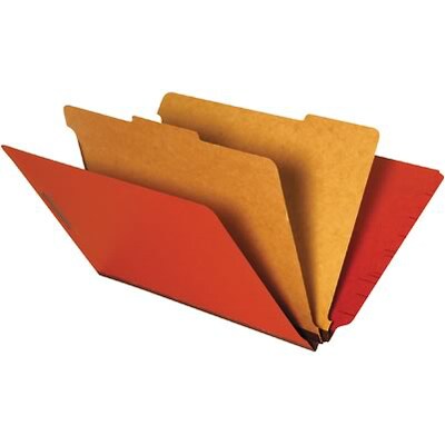 Quill Brand® End-Tab Partition Folders, 2 Partitions, 6 Fasteners ...