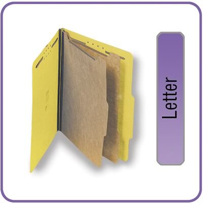 Quill Brand® 2/5-Cut Tab Pressboard Classification File Folders, 2 ...