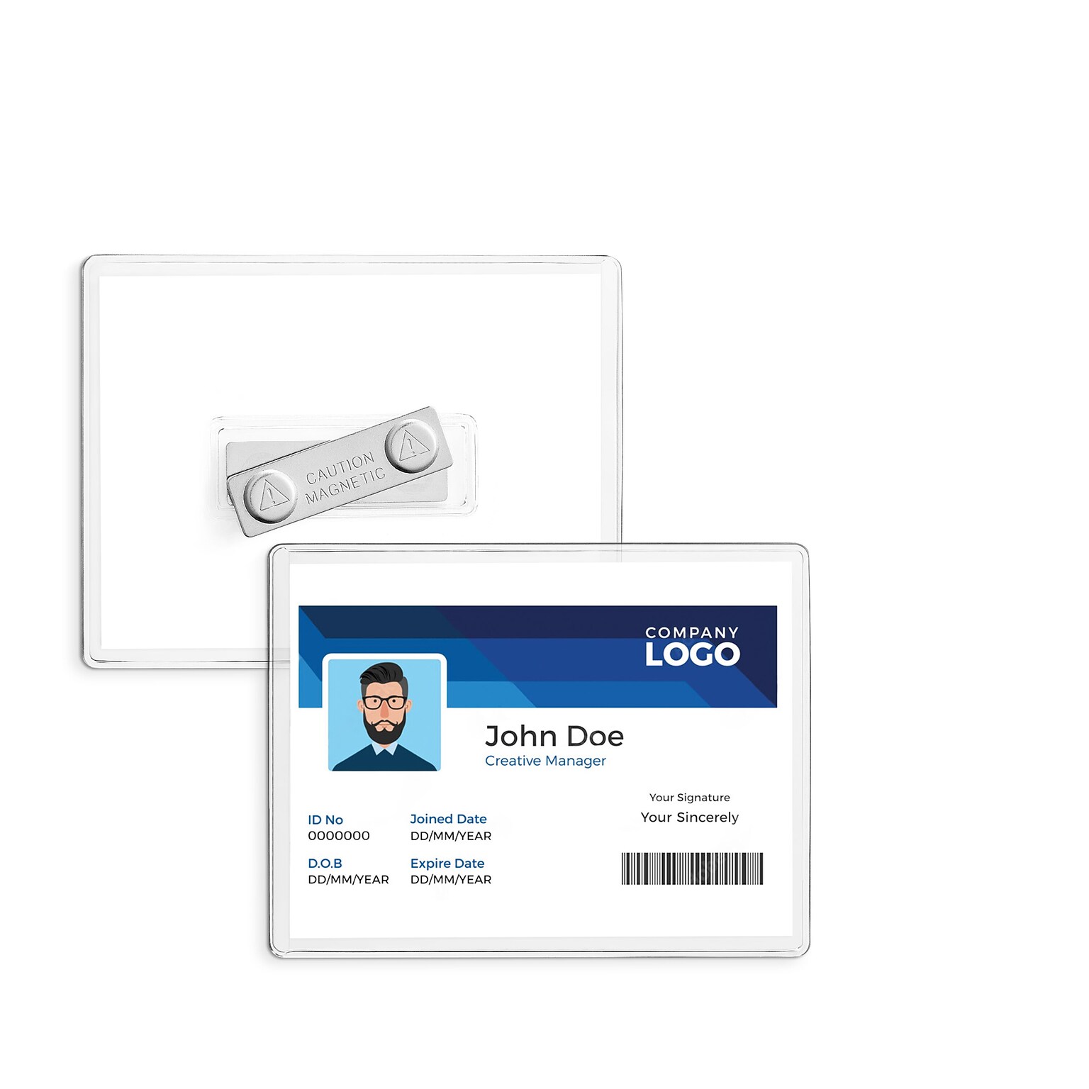 Staples Magnetic Badge Holders, 3" x 4", Vinyl, Clear, 25/Pack (51924 ...