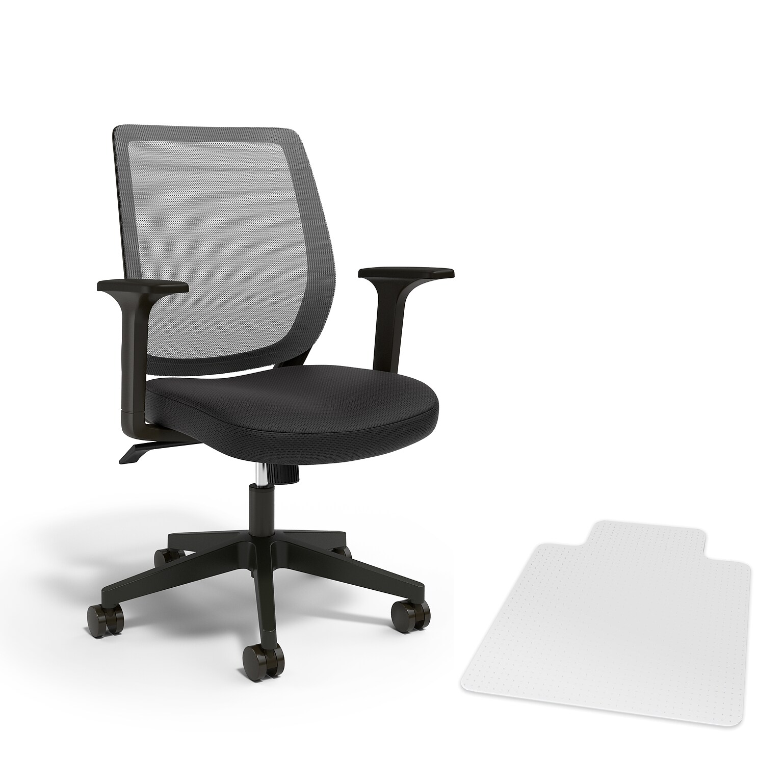 Buy Union & Scale™ Essentials Ergonomic Fabric Swivel Task Chair, Black ...
