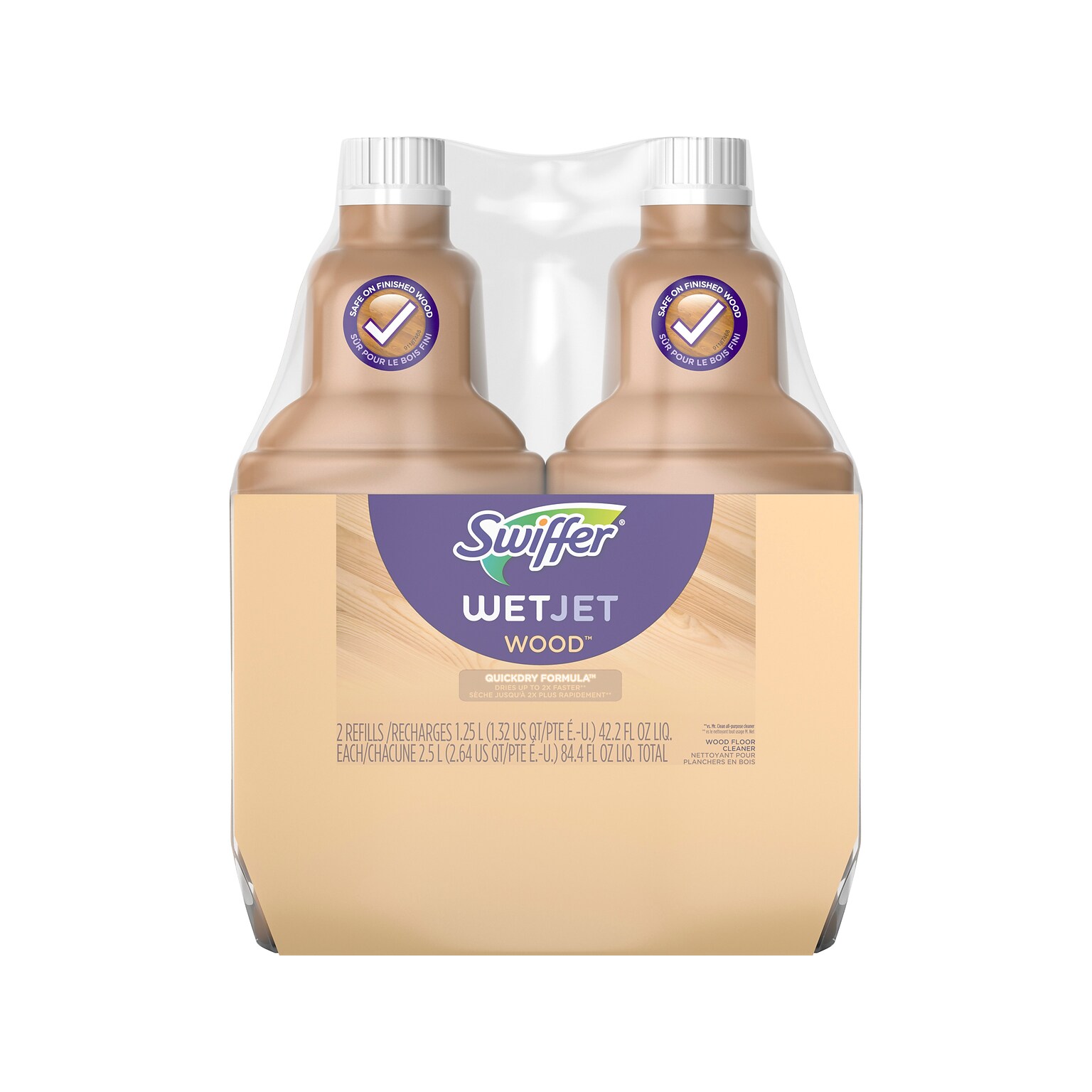 Swiffer WetJet Wood Floor Cleaner Refill, 42.2 Fl. Oz., 2/Pack (99925 ...