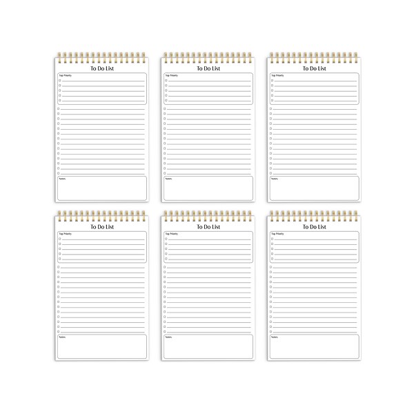 Better Office To-Do List Notepad, 5.5" x 8.5", Ruled, White, 50 Sheets ...