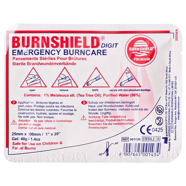 Burnshield Digit Emergency Burn Dressing, 1" x 20", 5/Carton (901130 ...