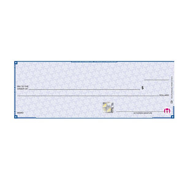Custom High Security Lined Laser Top Check, 1 Ply, 1 Color Printing, 8 ...