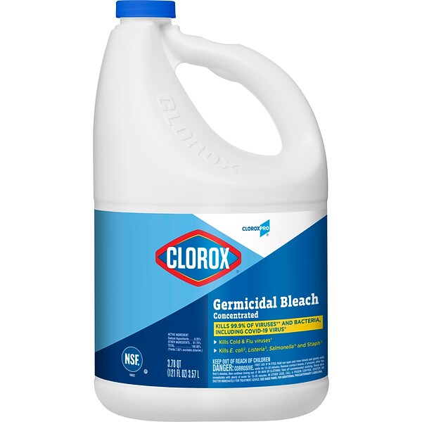 Clorox Commercial Solutions Clorox Germicidal Bleach, Concentrated, 121 ...