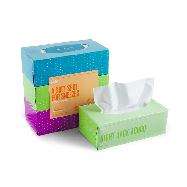 Perk™ Ultra Soft Standard Tissue, 2-Ply, 160 Sheets/Box, 3 Boxes/Pack ...