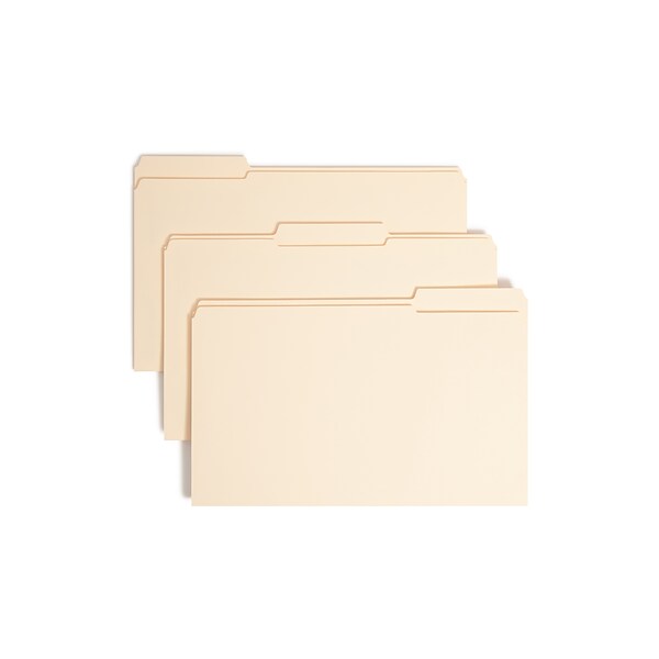 Smead Fastener File Folders, 1 Fastener, Reinforced 1/3-Cut Tab, Legal ...