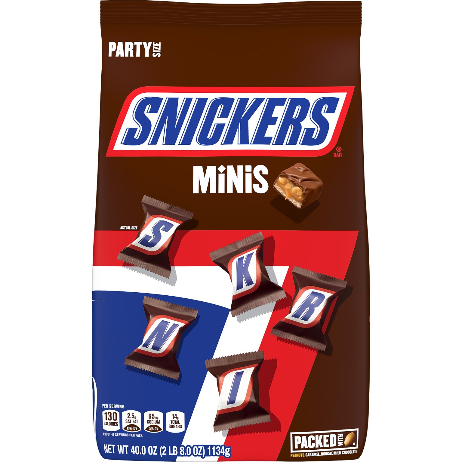 Snickers Minis Milk Chocolate Candy Bar, 35.6 oz., 2/Bag (MMM21024 ...