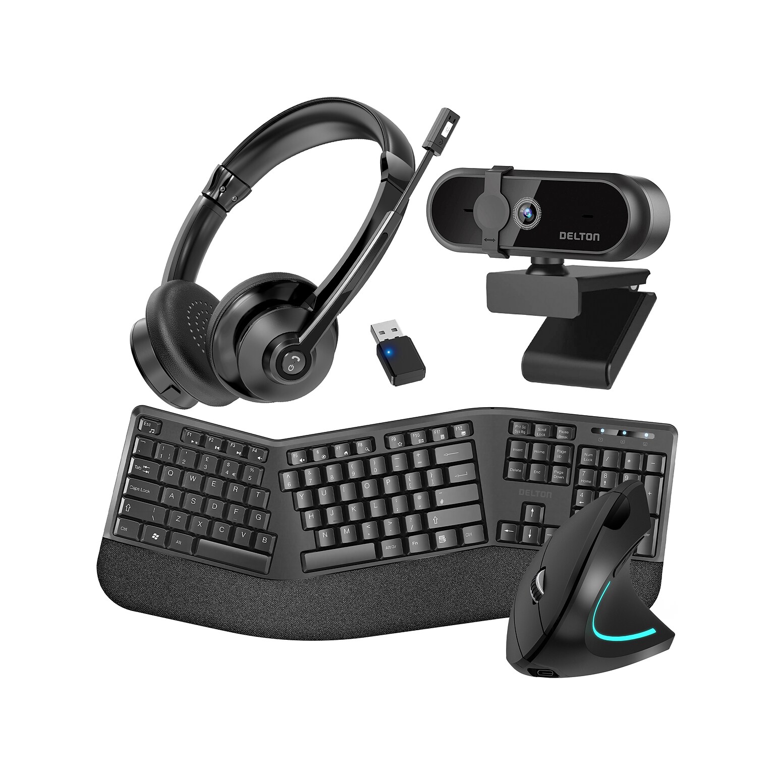 Delton Work Anywhere 30X Wireless Noise Canceling Bluetooth Over-the ...