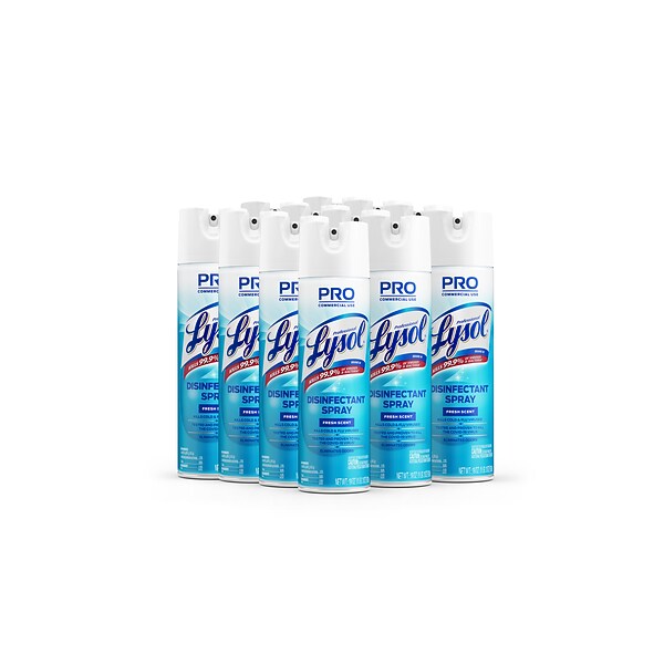 Lysol Professional Disinfectant Spray, Fresh Scent, 19 Oz., 12/Carton ...