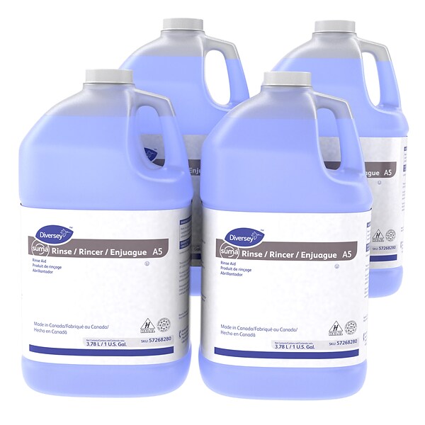 Diversey A5 Dishwasher Suma Rinse Aid , Unscented, 128 oz., 4/Carton ...