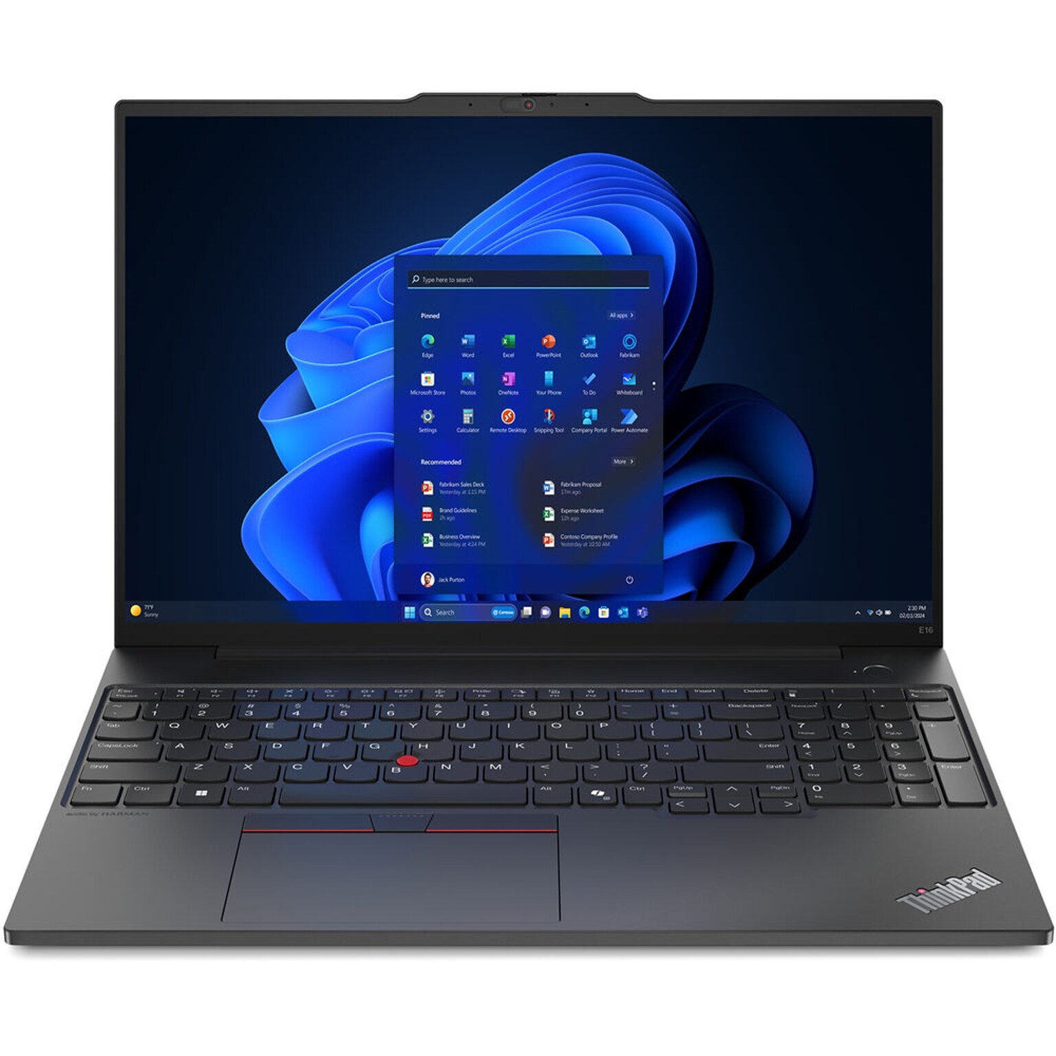 Lenovo ThinkPad E16 Gen 2 16" LED Laptop, AMD Ryzen 5 7535U, 2.9GHz, 8GB RAM, 256GB SSD, Backlit ...