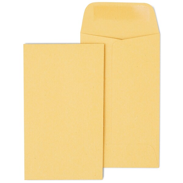 Staples Kraft #3 Coin Envelope, 2 1/2 x 4 1/4, Brown, 500/Box (ST19847 ...
