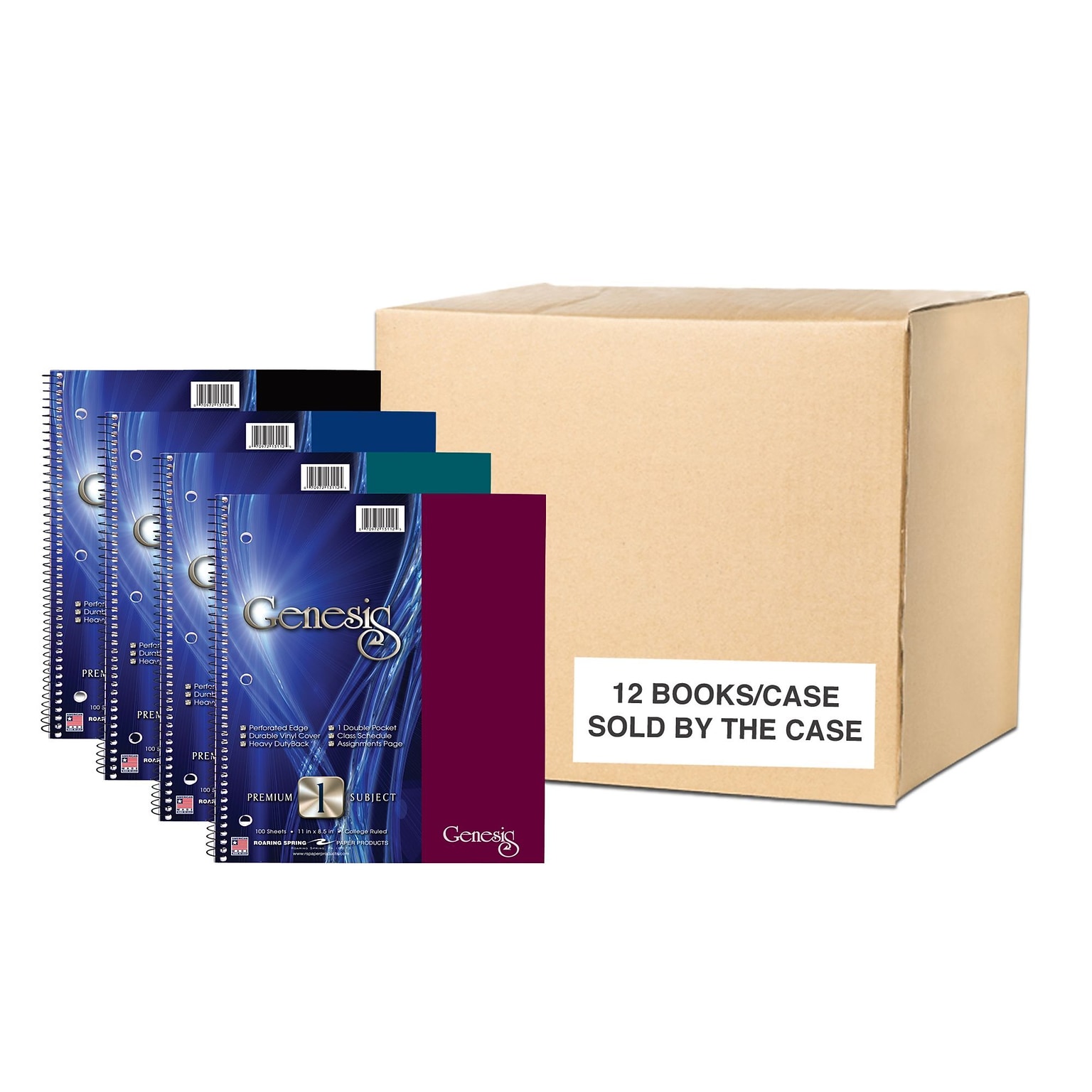 Roaring Spring Paper Products 1-Subject Notebooks, 9" x 11", College ...