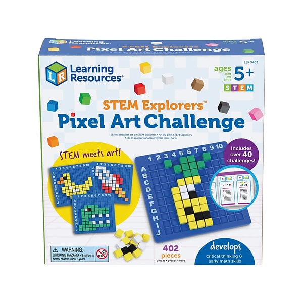 Learning Resources STEM Explorers Pixel Art Challenge Set (LER9463 ...