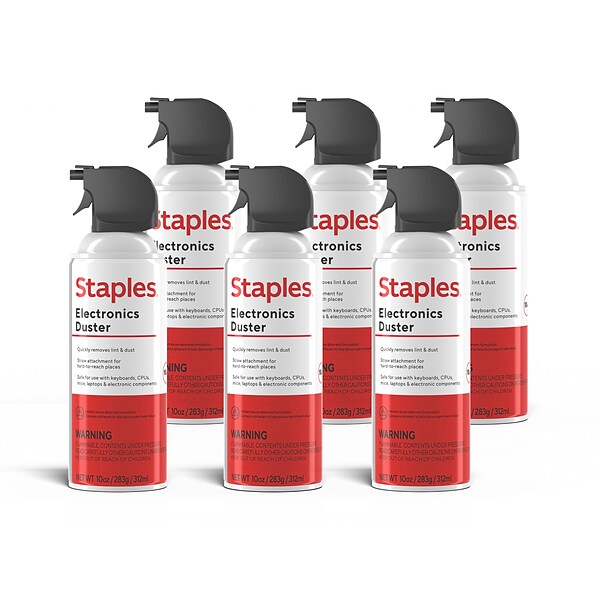 Staples® Electronics Air Duster, 10 oz., 6/Pack (SPL10ENFR-6) | Quill.com