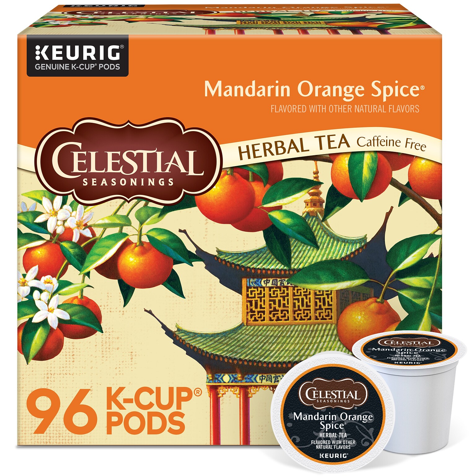 Celestial Seasonings Mandarin Orange Spice Tea, Keurig® K-Cup® Pods, 96 ...