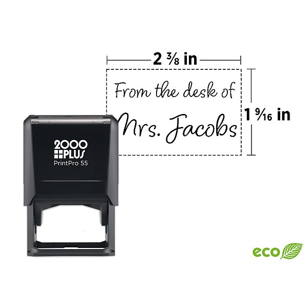 Custom 2000 Plus®PrintPro™ 55 Self-Inking Stamp, 1-9/16" x 2-3/8 ...