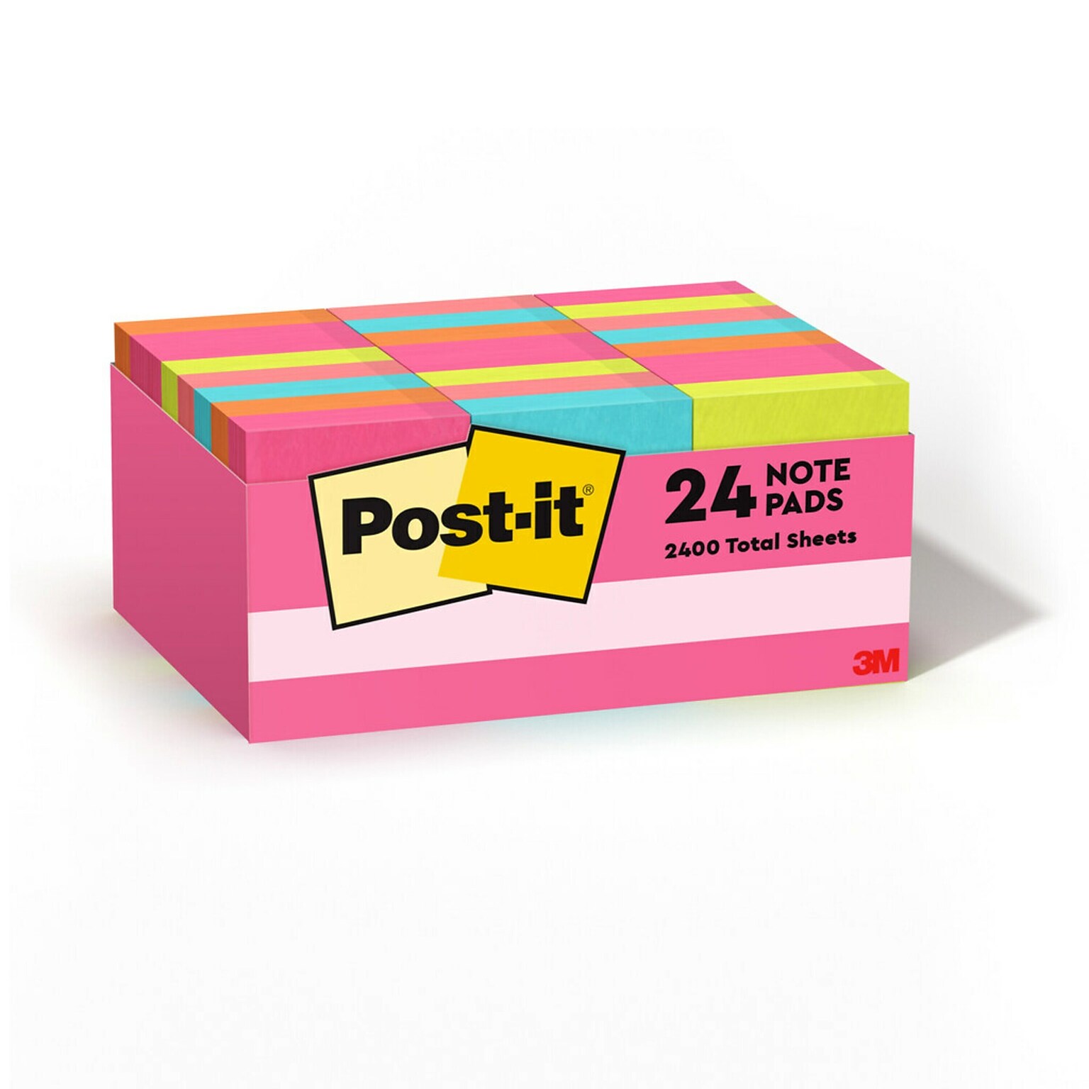 Post-it® Notes, 1 3/8" x 1 7/8", Poptimistic Collection, 100 Sheets/Pad ...