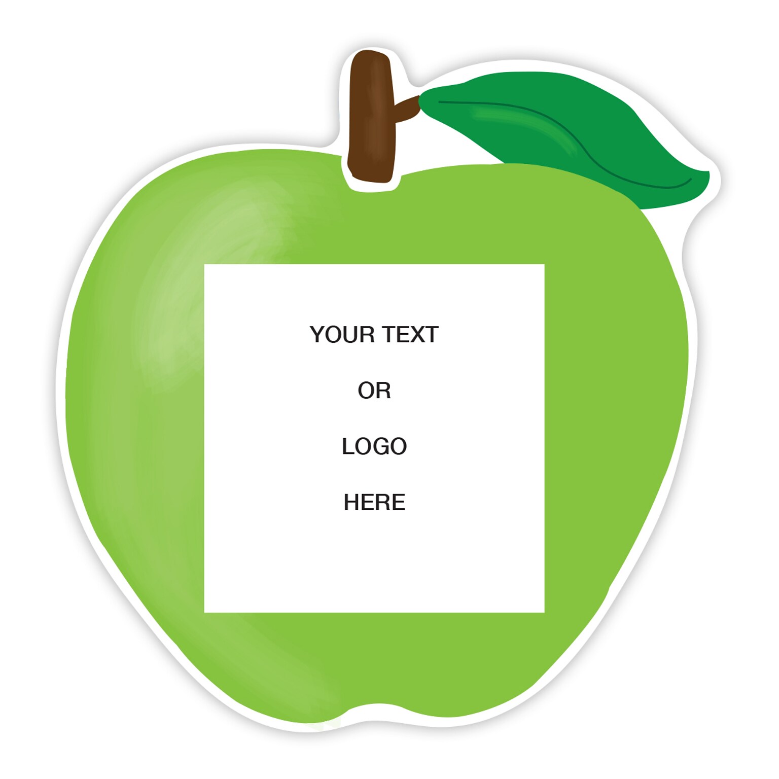 Custom Full Color Apple Shaped Magnet, 30 mil. Magnetic stock, 5" x 4. ...