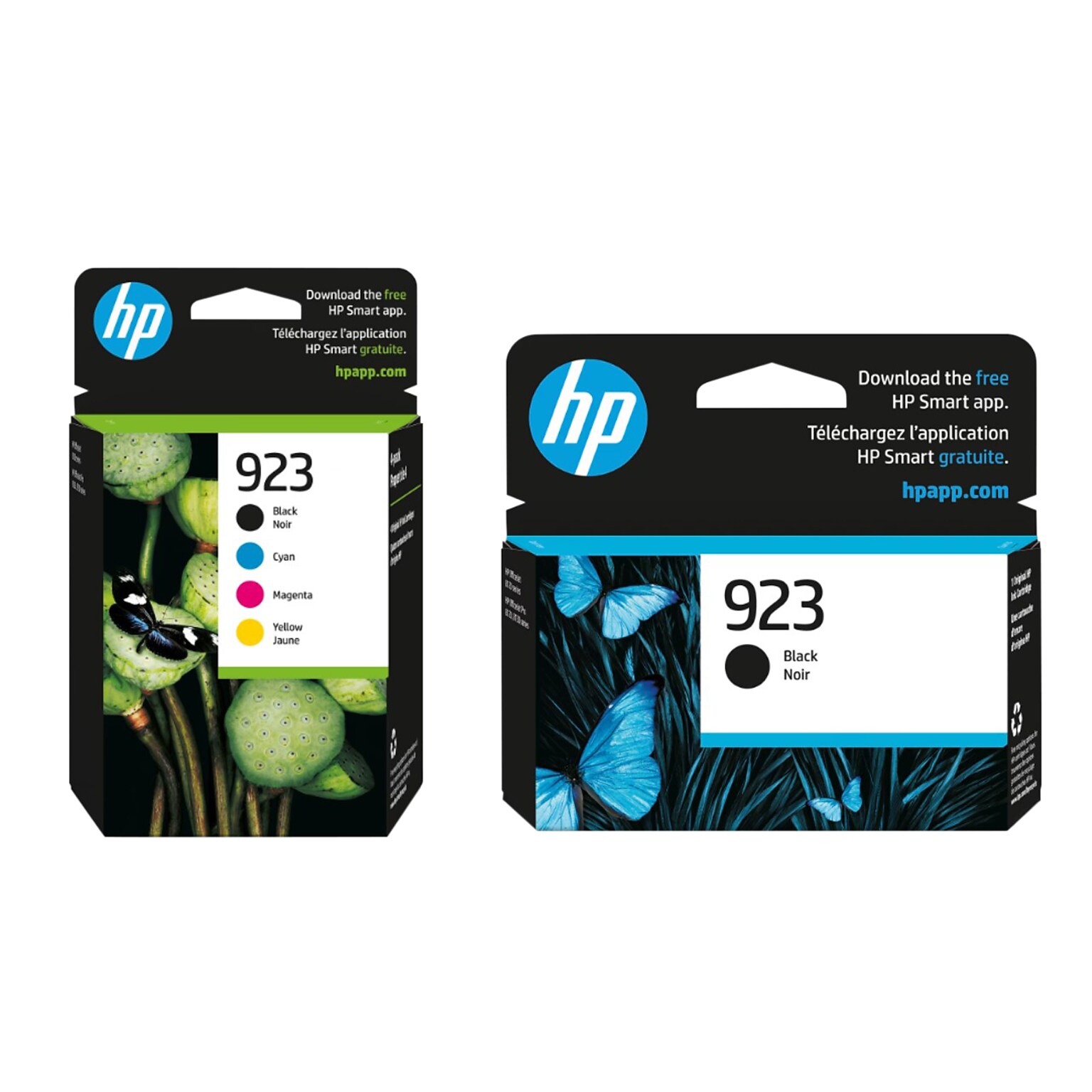 HP 923 Black/Cyan/Magenta/Yellow Standard Yield Ink Cartridges 5 Pack ...