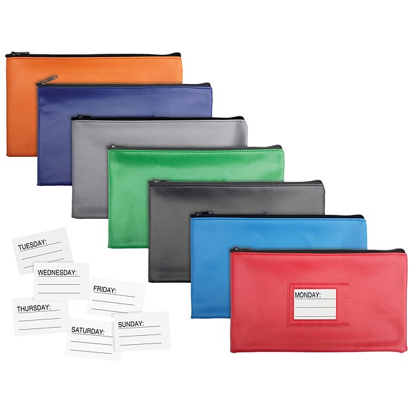 Better Office Security Bank Deposit Bags, 1-Compartment, Assorted ...