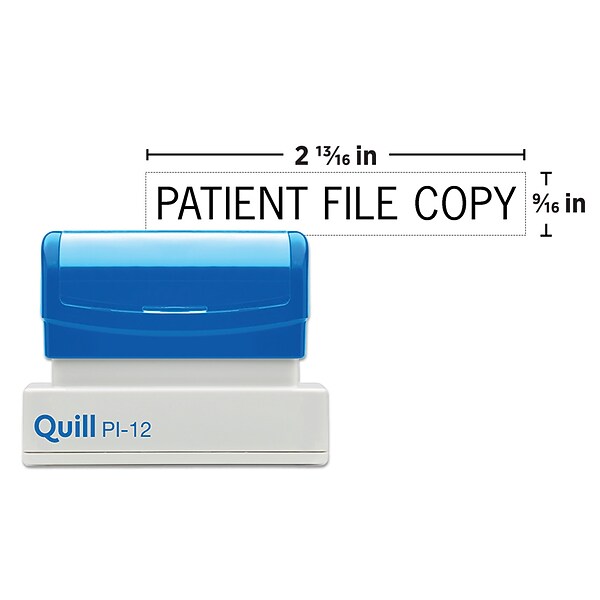Quill Brand 2000 Plus® PI 12 Pre-inked Stamp, 9/16" x 2-13/16" | Quill.com