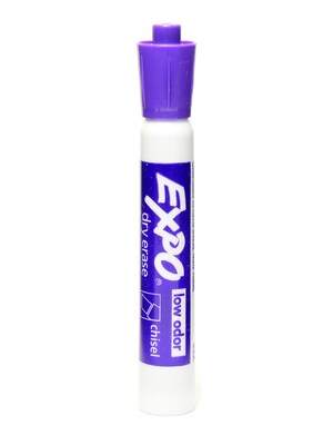 Expo Low-Odor Dry Erase Markers Purple 6Pk | Quill.com