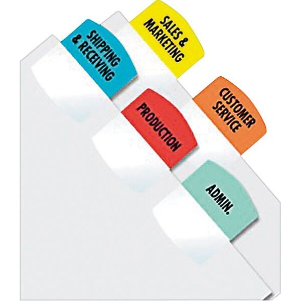 Redi-Tag® Laser and Inkjet Printer Tabs Refill, Assorted Colors, 1 1/8 ...