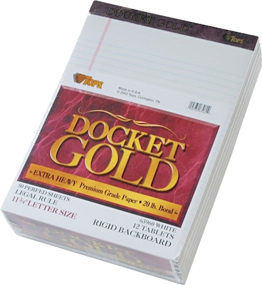 Tops® Docket® Gold Legal Pads | Quill.com