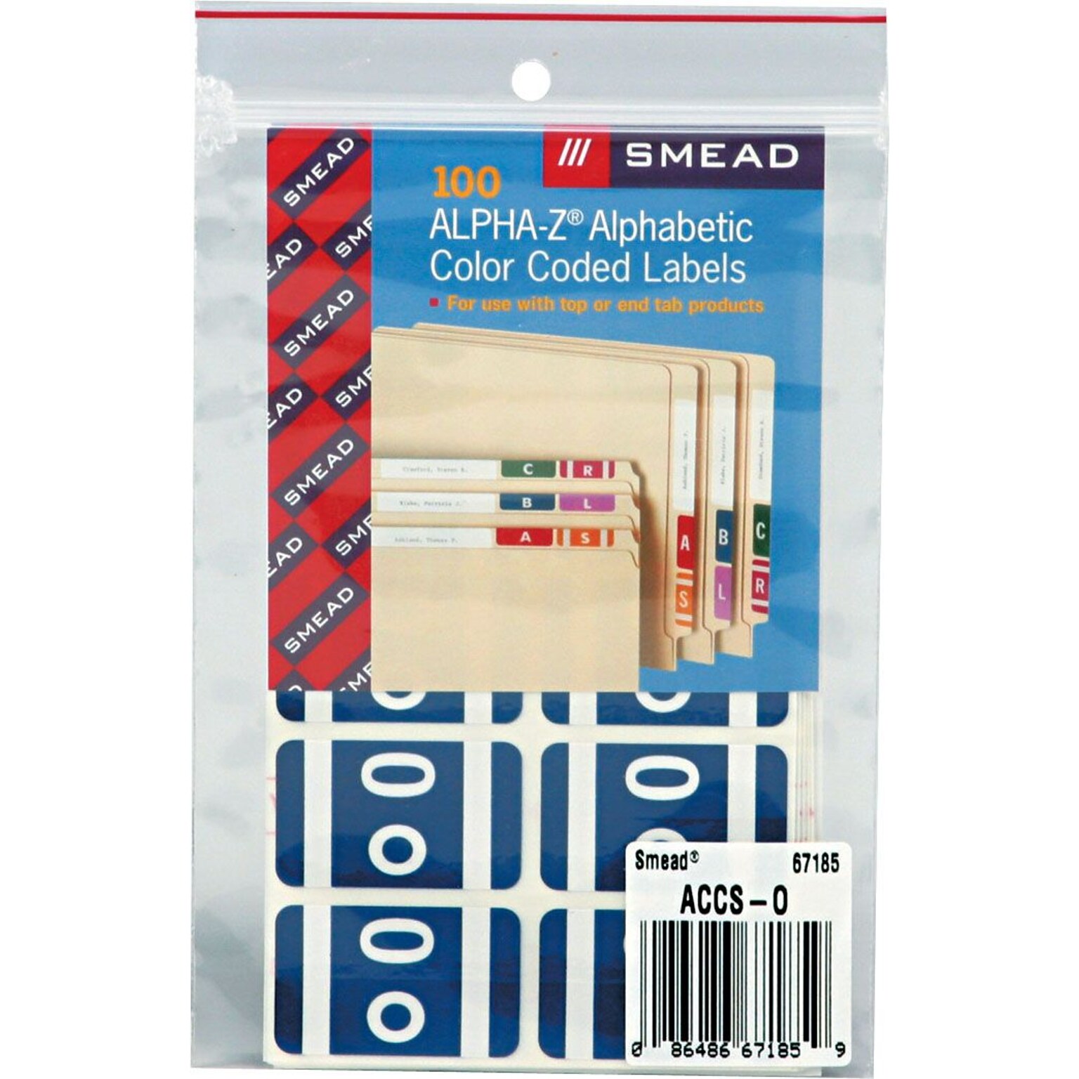 Smead AlphaZ ACCS Color-Coded Alphabetic Labels, O, Dark Blue, 100/Pack ...