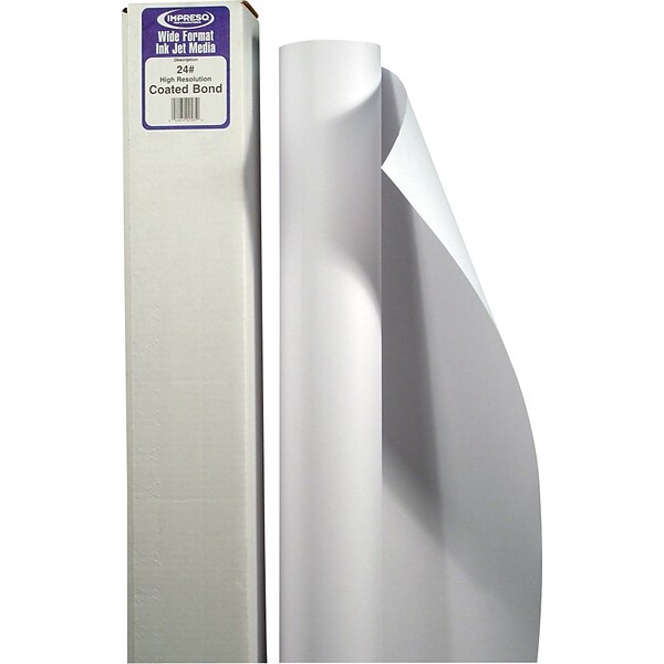 TST Impreso Wide-Format Coated Bond Printing Paper, 24 lb., 36"W x 150 ...