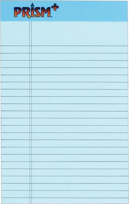 TOPS Prism Notepad, 5" x 8", Narrow Ruled, Assorted, 50 Sheets/Pad, 6 ...