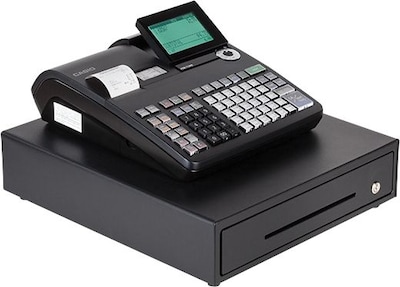 Casio® Electronic Cash Registers, Dual Tape Thermal Unit with 10-Line ...