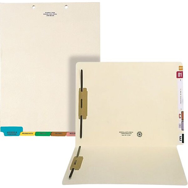 Medical Arts Press® Extended End-Tab Folders; Fastener Positions 1 and ...