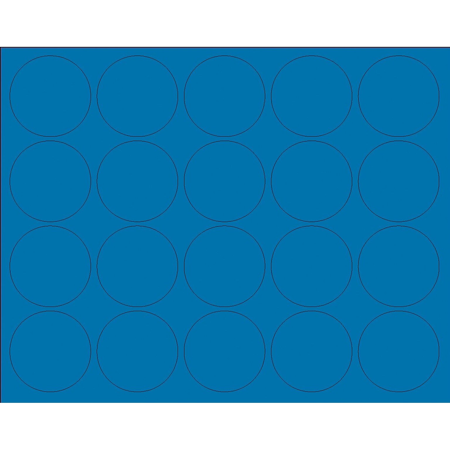 MasterVision Interchangeable Circle Magnets, Blue, 20/Pack (FM1601 ...