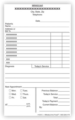 Custom Itemized Service Slips w/Appointment Slip | Quill.com