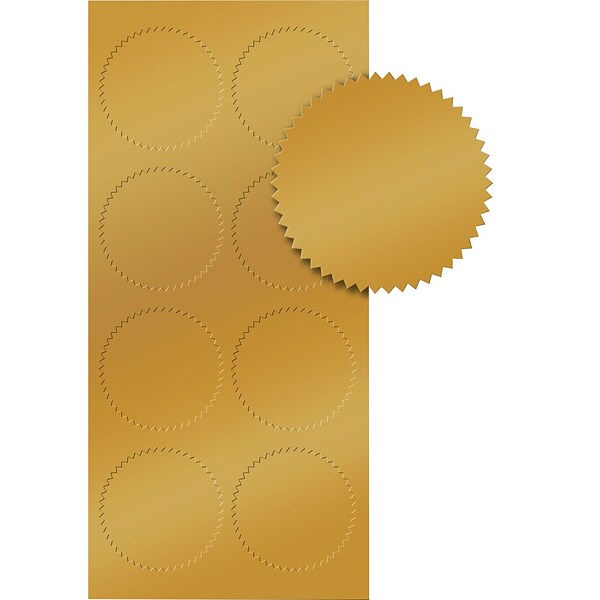 Great Papers! Seals, Gold Foil, 50/Pack (901200) | Quill.com