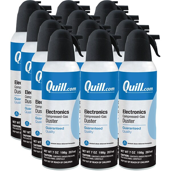 Quill Brand® Electronics Duster, 10 oz. Spray Can, 12/Pack (QL10ENFR-12 ...