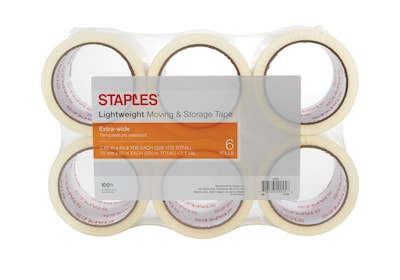 Staples® Lightweight Moving & Storage Packing Tape , 2.83" x 54.6 Yds ...