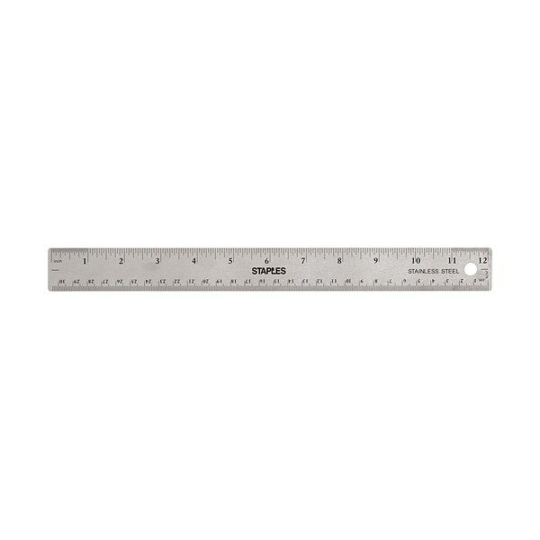 Staples 12" Imperial/Metric Scales Ruler (51887) | Quill.com