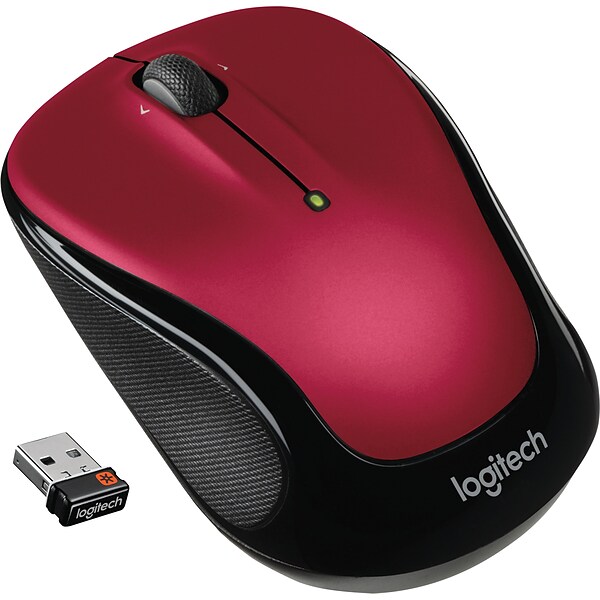 Logitech M325 Wireless Optical Mouse, Red (910-002651) | Quill.com
