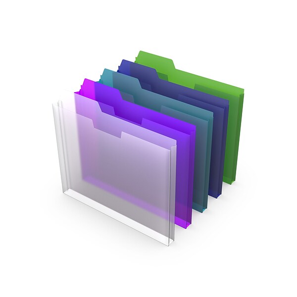 Staples Plastic File Pockets, Letter Size, Assorted Colors, 5/Pack ...