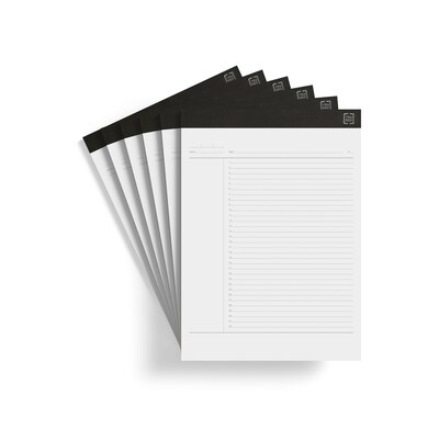 TRU RED™ Notepads, 8.5" x 11.75", Project Planner Format Ruled, White ...