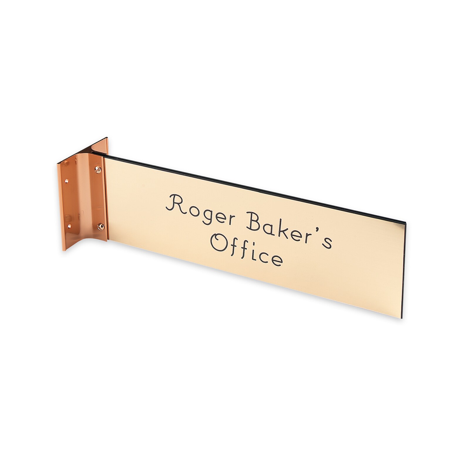 Custom Mountable Engraved Sign with Extended Wall Sign Holder, 3" x 10 ...